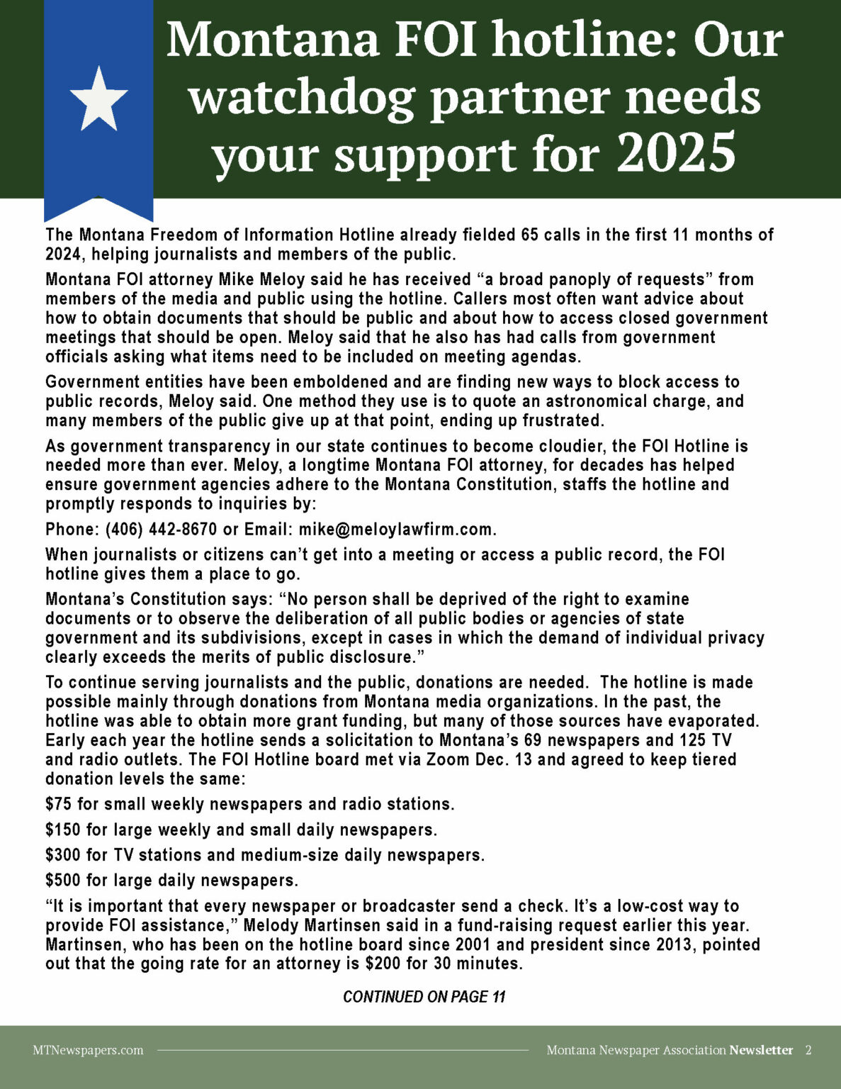 December 2024 Press Pass | Montana Newspaper Association