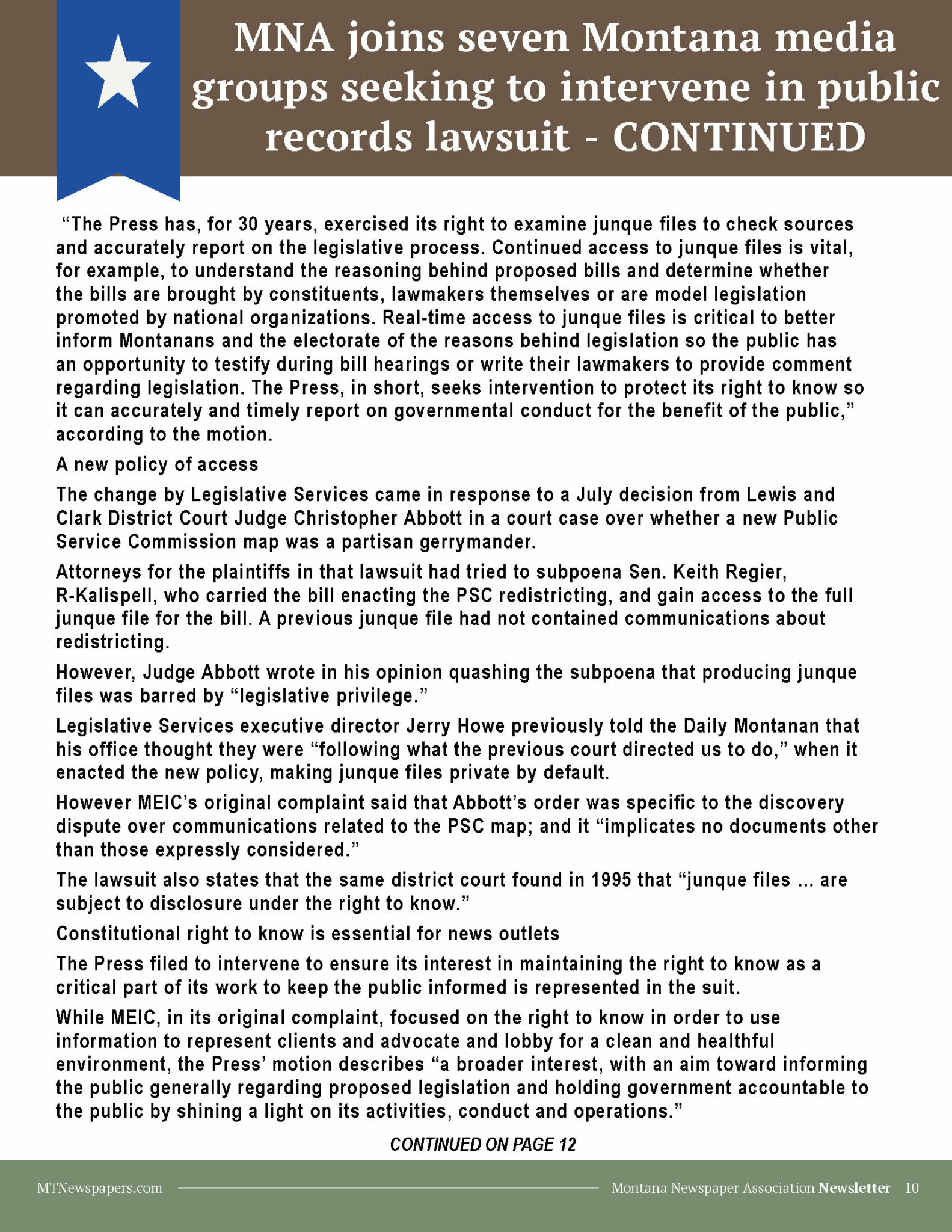 December 2024 Press Pass | Montana Newspaper Association